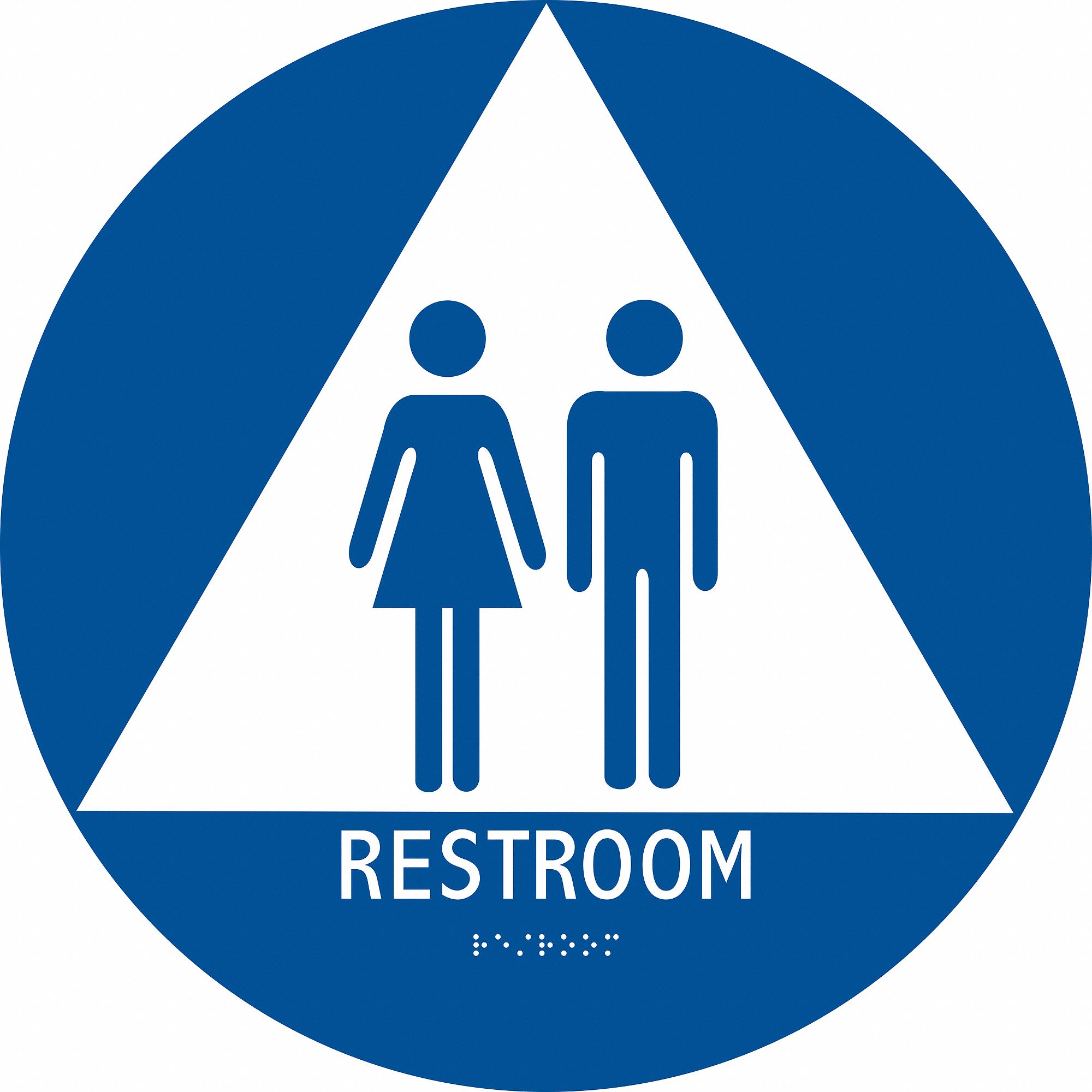 ABS Plastic, Adhesive Sign Mounting, ADA Braille Facility Sign - 483U16 ...