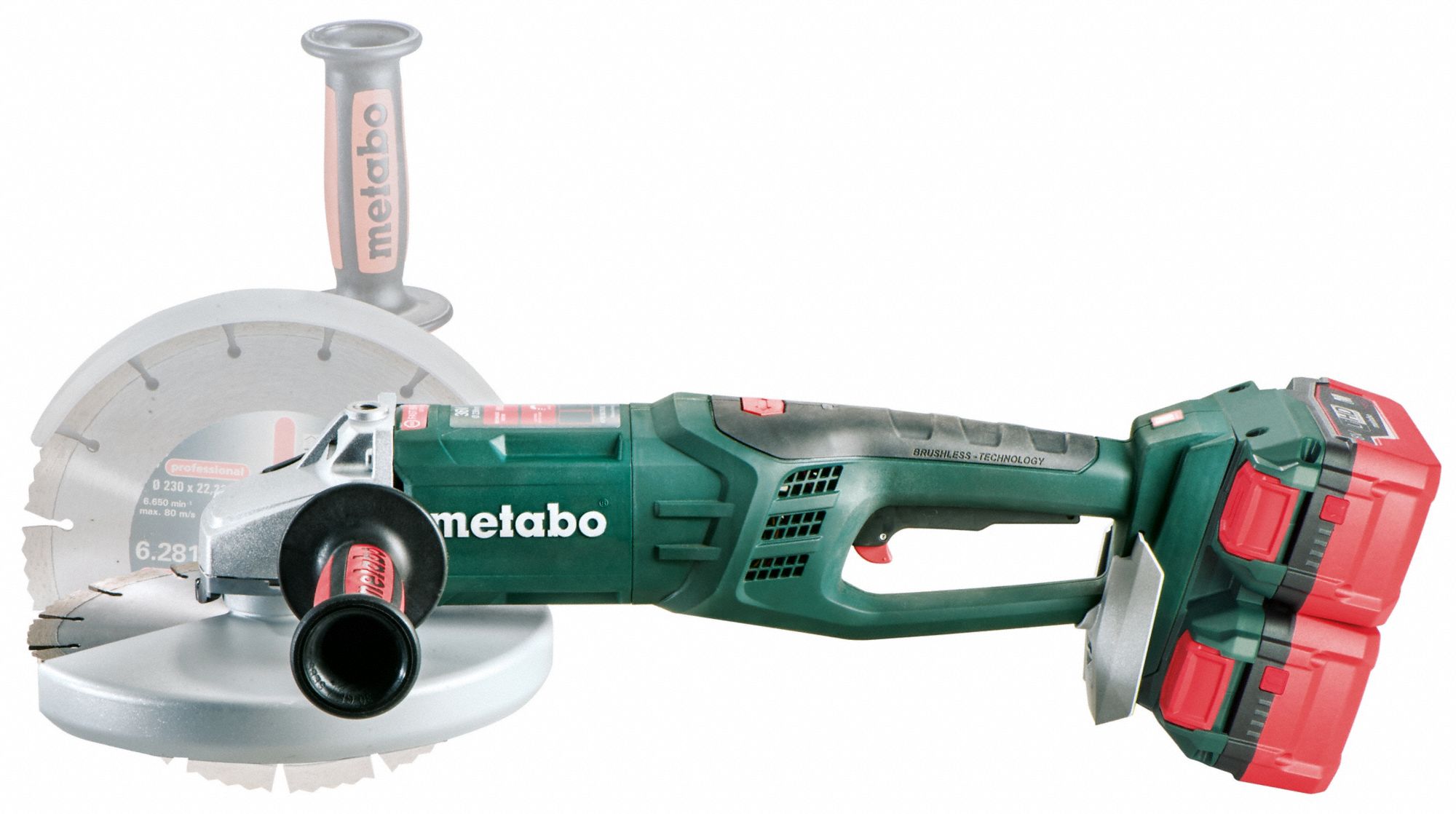 METABO Angle Grinder: 9 in Wheel Dia, Paddle, without Lock-On ...