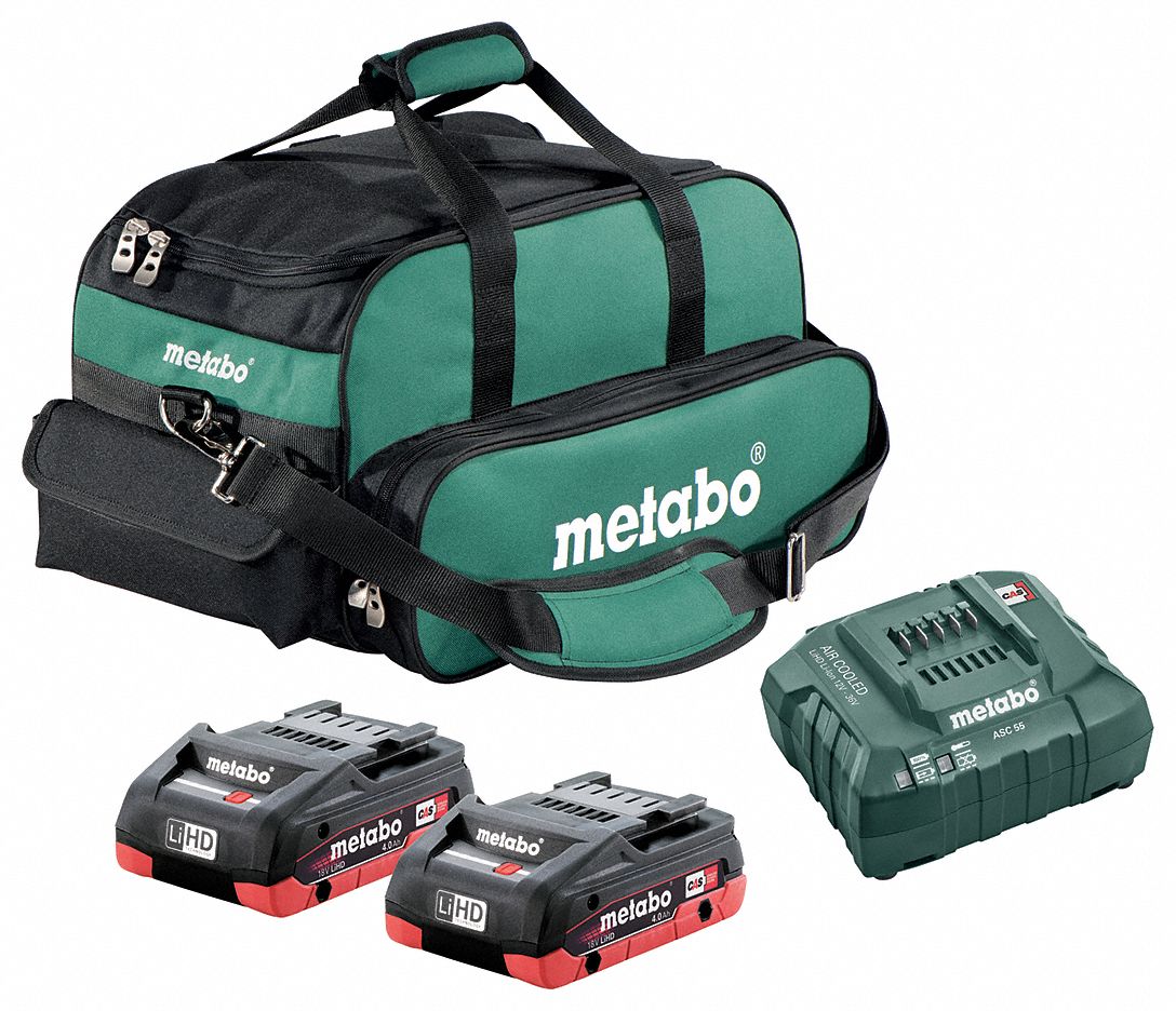 Metabo®, 18V, Battery and Charger Kit - 483U89|Starter 18V 2x 4.0Ah ...