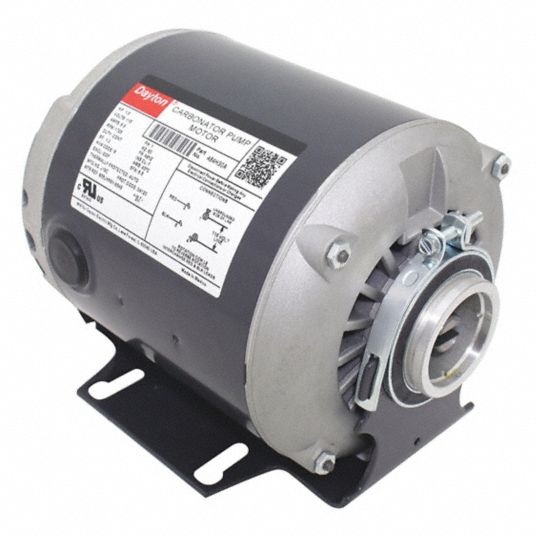 DAYTON Carbonator Pump Motor: Cradle Base Mounting, 1/3 HP, 1,725 ...