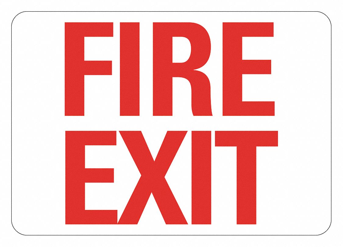 Aluminum, Mounting Holes Sign Mounting, Fire Sign - 484J80|LCU1-0009-NA ...