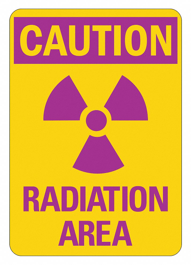 LYLE Radiation Sign, Sign Format Traditional OSHA, Radiation Area, Sign ...