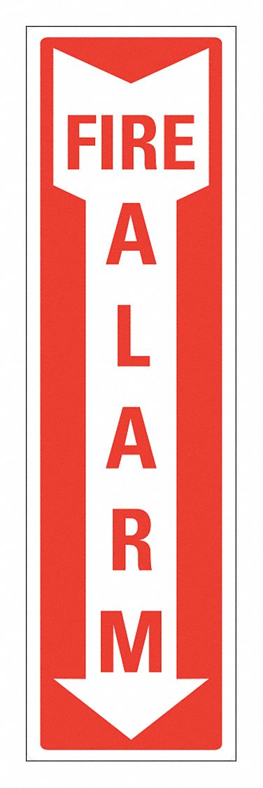 Aluminum, Mounting Holes Sign Mounting, Reflective Fire Alarm Sign ...