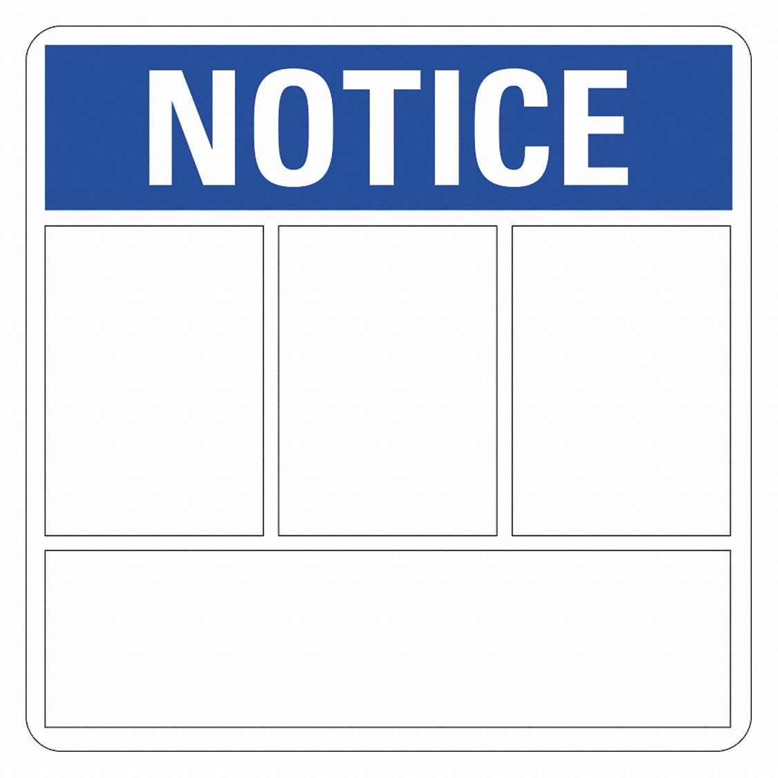 Blank Notice Sign
