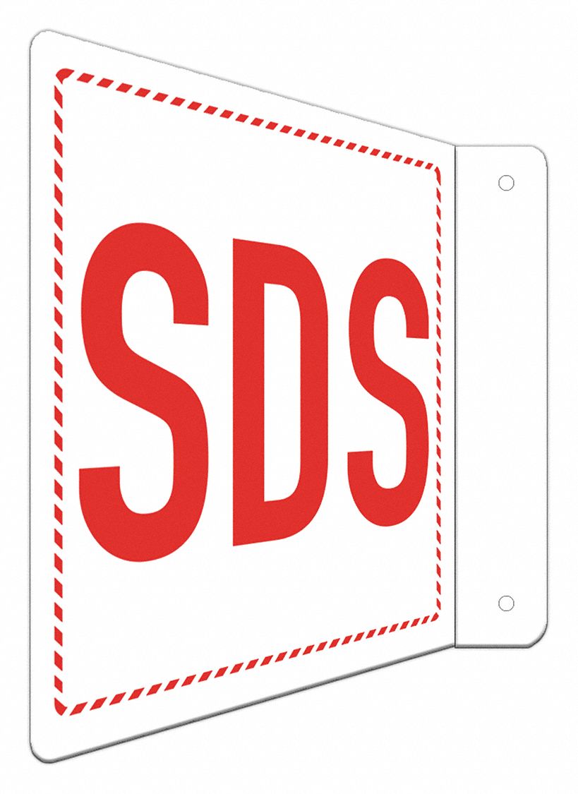 Aluminum, Mounting Holes Sign Mounting, Aluminum Sds Information Sign ...