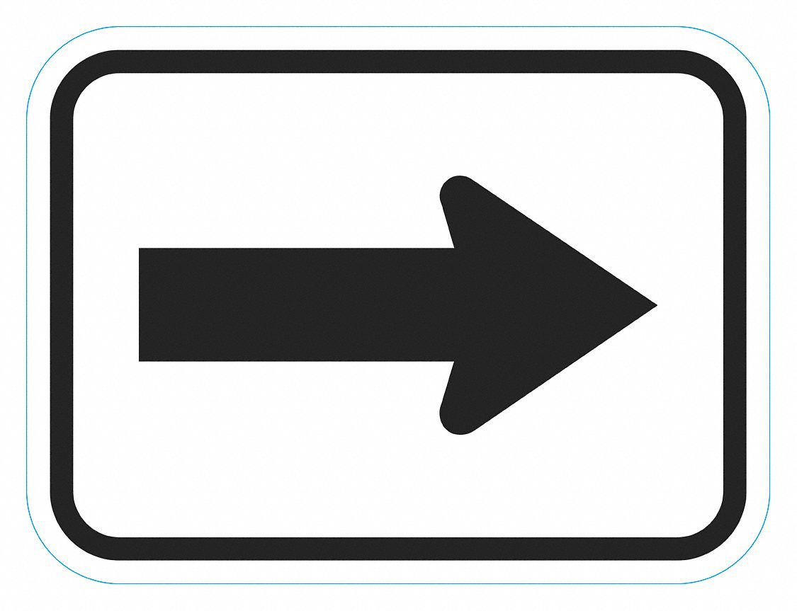 9 in x 12 in Nominal Sign Size, Aluminum, Directional Sign - 484M34|T1 ...