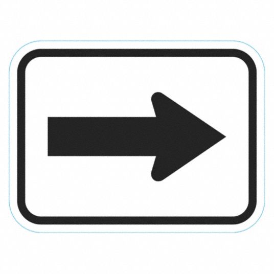 LYLE Directional Sign: 9 in x 12 in Nominal Sign Size, Aluminum, 0.080 ...