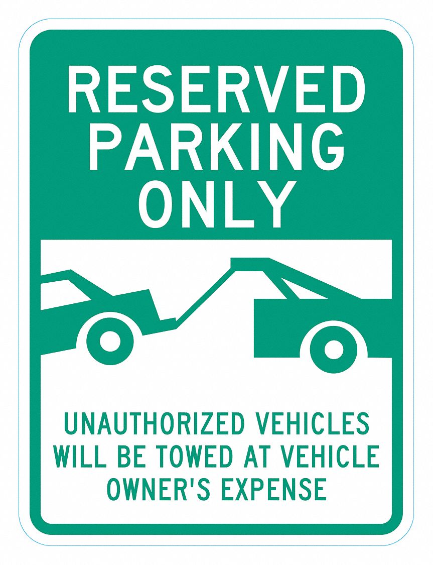 24 in x 18 in Nominal Sign Size, Aluminum, Parking Sign - 484N03|T1 ...