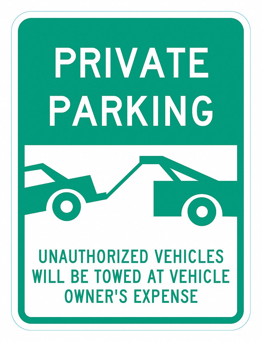 24 in x 18 in Nominal Sign Size, Aluminum, Parking Sign - 484N04|T1 ...