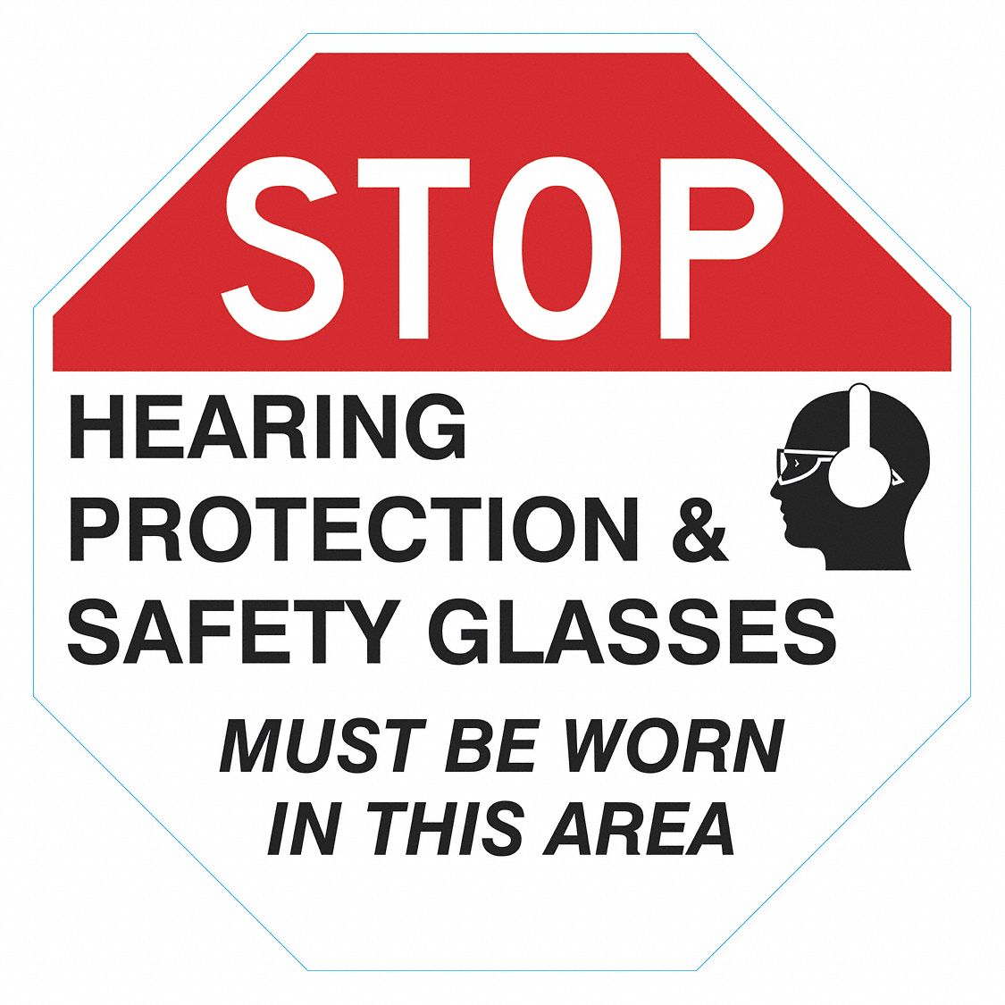 Aluminum, Mounting Holes Sign Mounting, Reflective Hearing Stop Sign ...