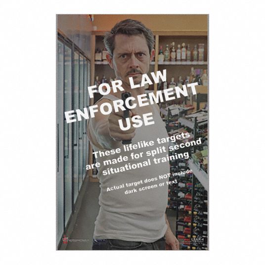 ACTION TARGET, Paper, Situational Target, Man In Tank Top with Gun ...