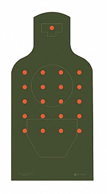 ACTION TARGET, Plastic, Silhouette Target, Targets - 484W88|E-TARGET-25 ...