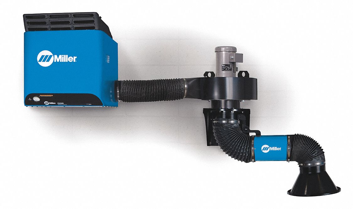 MILLER ELECTRIC, 875 cfm, 3 ft Arm Lg, Stationary Fume Extractor ...