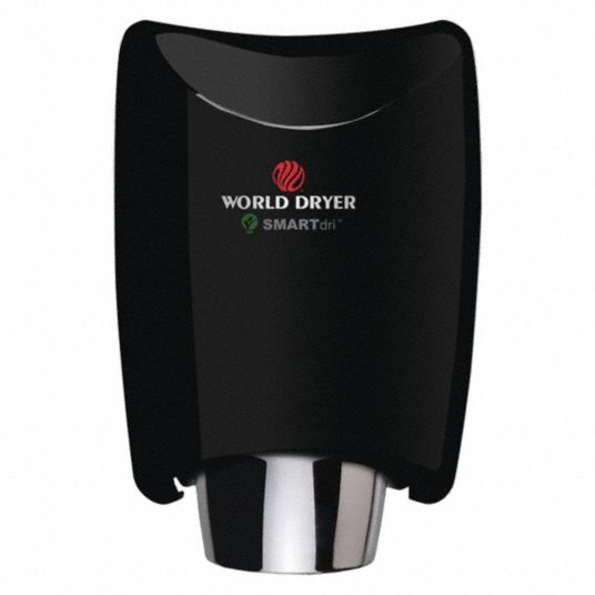 WORLD DRYER, 10 sec Dry Time, Aluminum, Hand Dryer - 485C97|K-162A2 ...