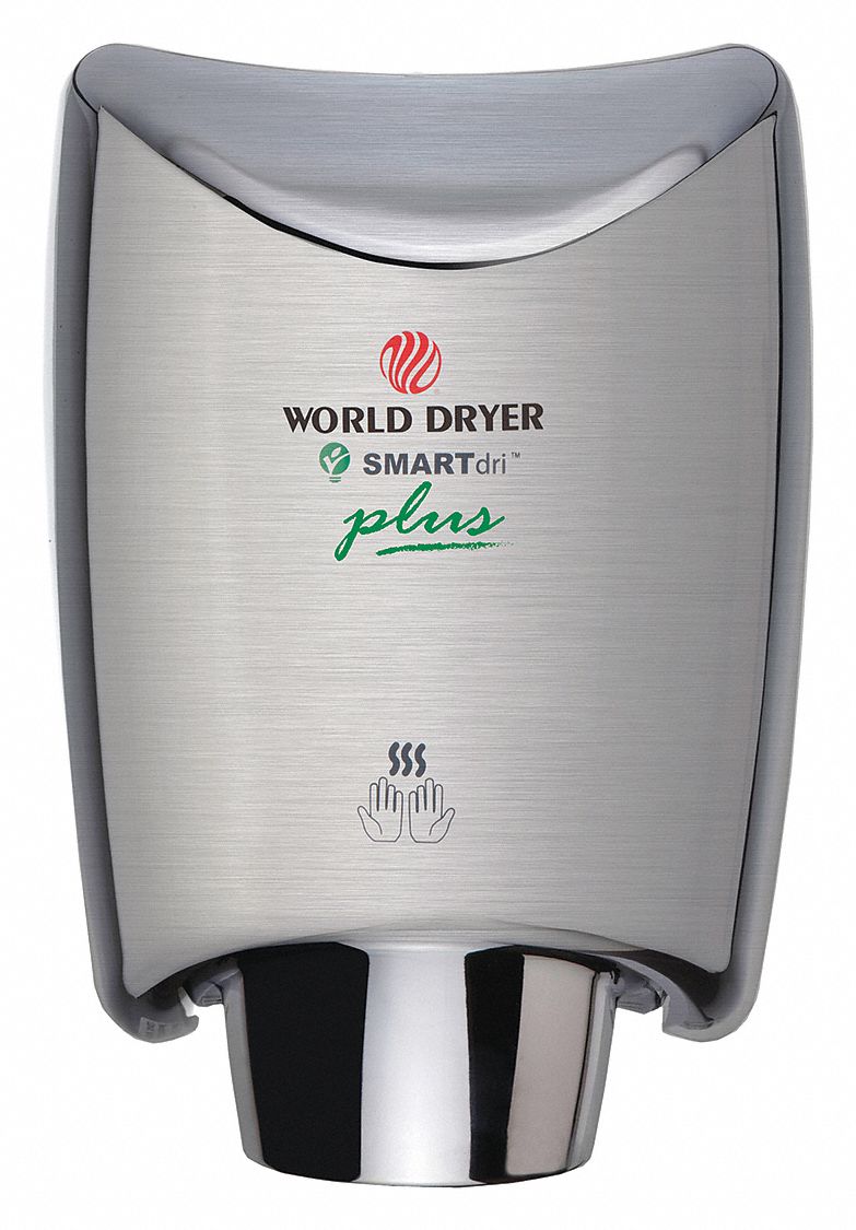 WORLD DRYER, SMARTdri Plus, Auto, Hand Dryer - 485D07|K-973P2 - Grainger