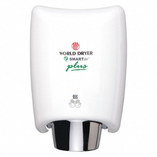 WORLD DRYER, SMARTdri Plus, Auto, Hand Dryer - 485D09|K-974P2 - Grainger