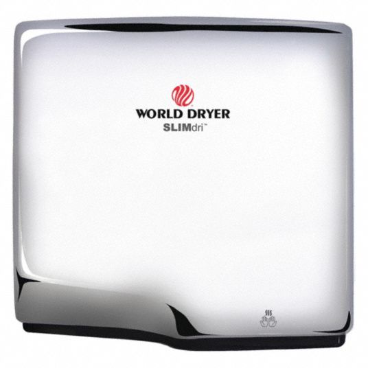 WORLD DRYER, SLIMdri, Auto, Hand Dryer - 485D16|L-972A - Grainger
