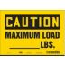 Load Capacity Signs - Grainger Industrial Supply