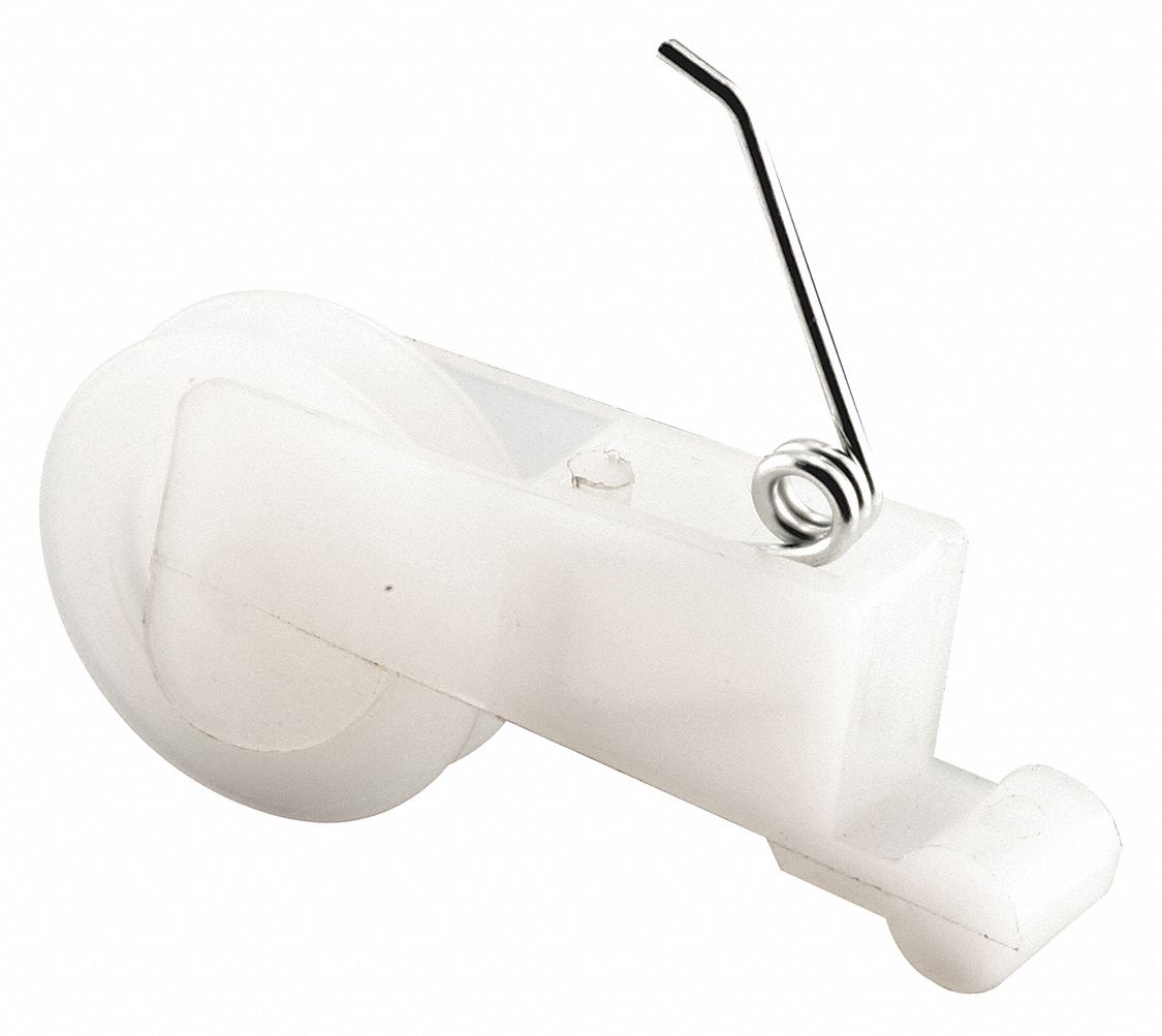 PRIME-LINE Roller Assembly, White, 6 7/16 in Length, 3 13/16 in Width ...