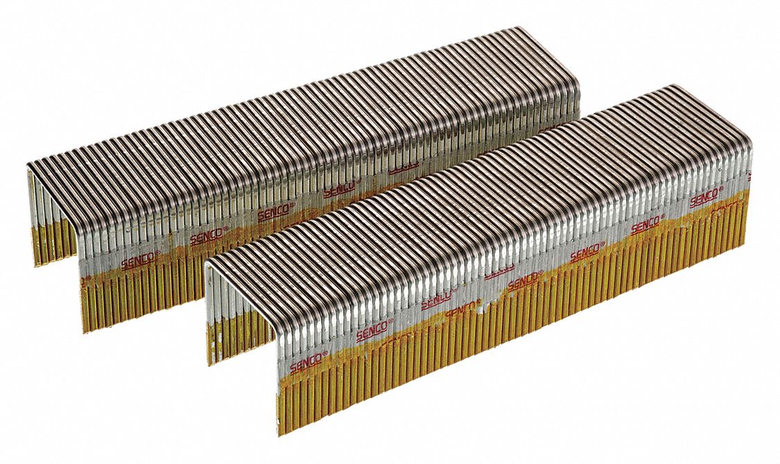 SENCO, Std Flat Staple, 1 in Crown Wd, Crown Staples,16 ga,1" W,PK10000 ...