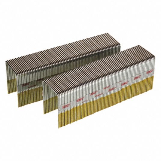 SENCO Staples, Staples, 16 ga Gauge, 1 1/2 in Length, Steel, Galvanized ...