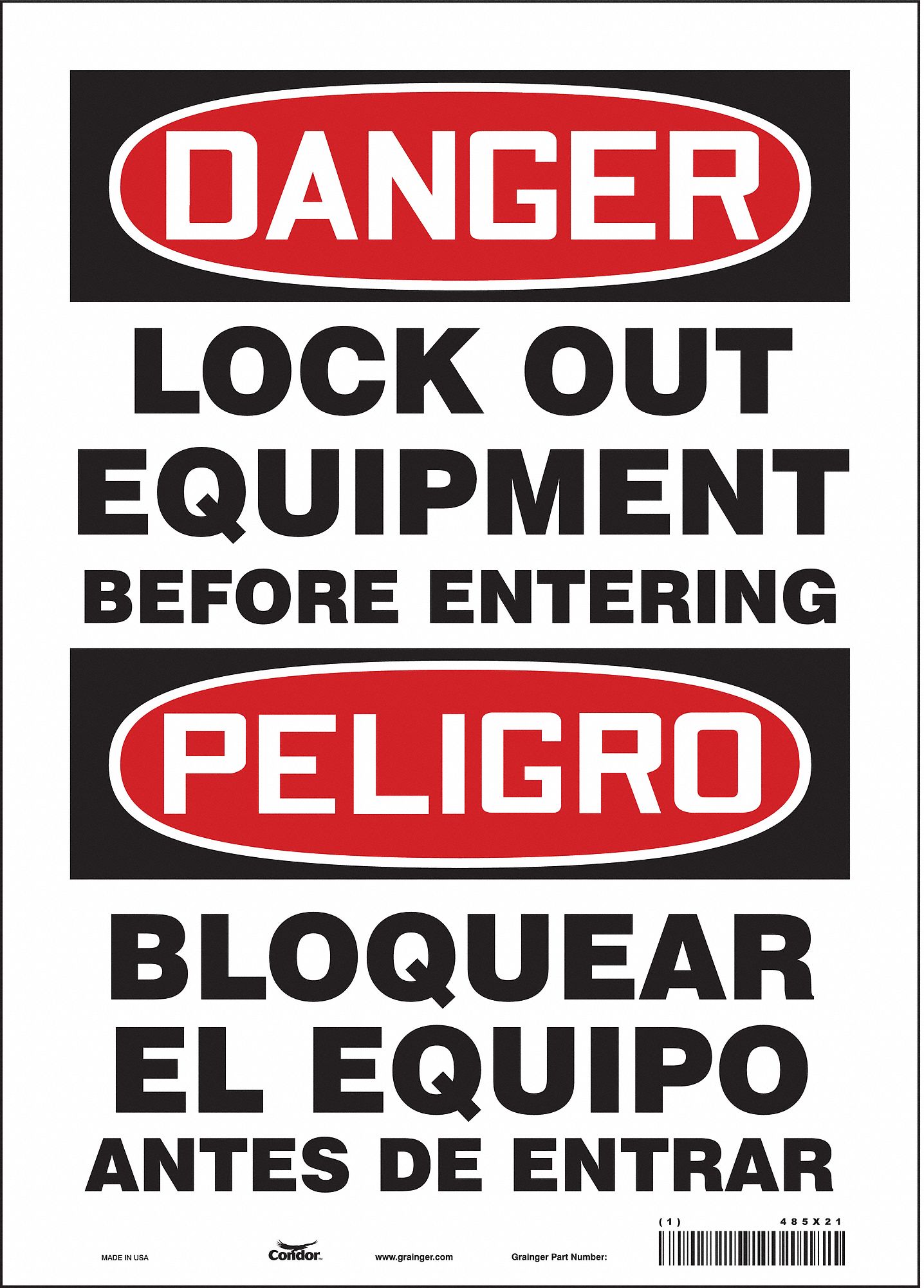 Vinyl, Adhesive Sign Mounting, Safety Sign - 485X21|485X21 - Grainger
