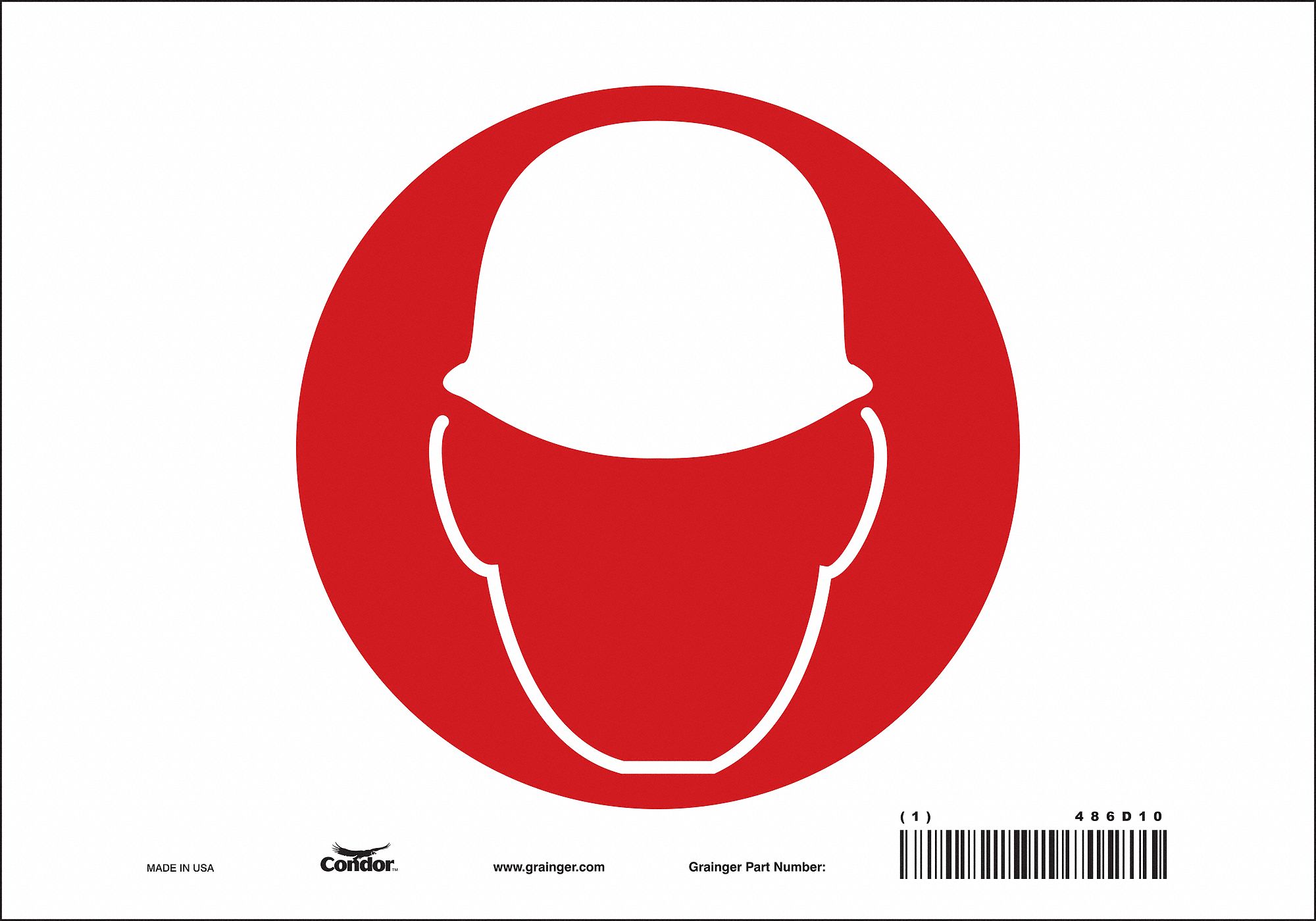 Vinyl, Adhesive Sign Mounting, Safety Sign - 486D10|486D10 - Grainger