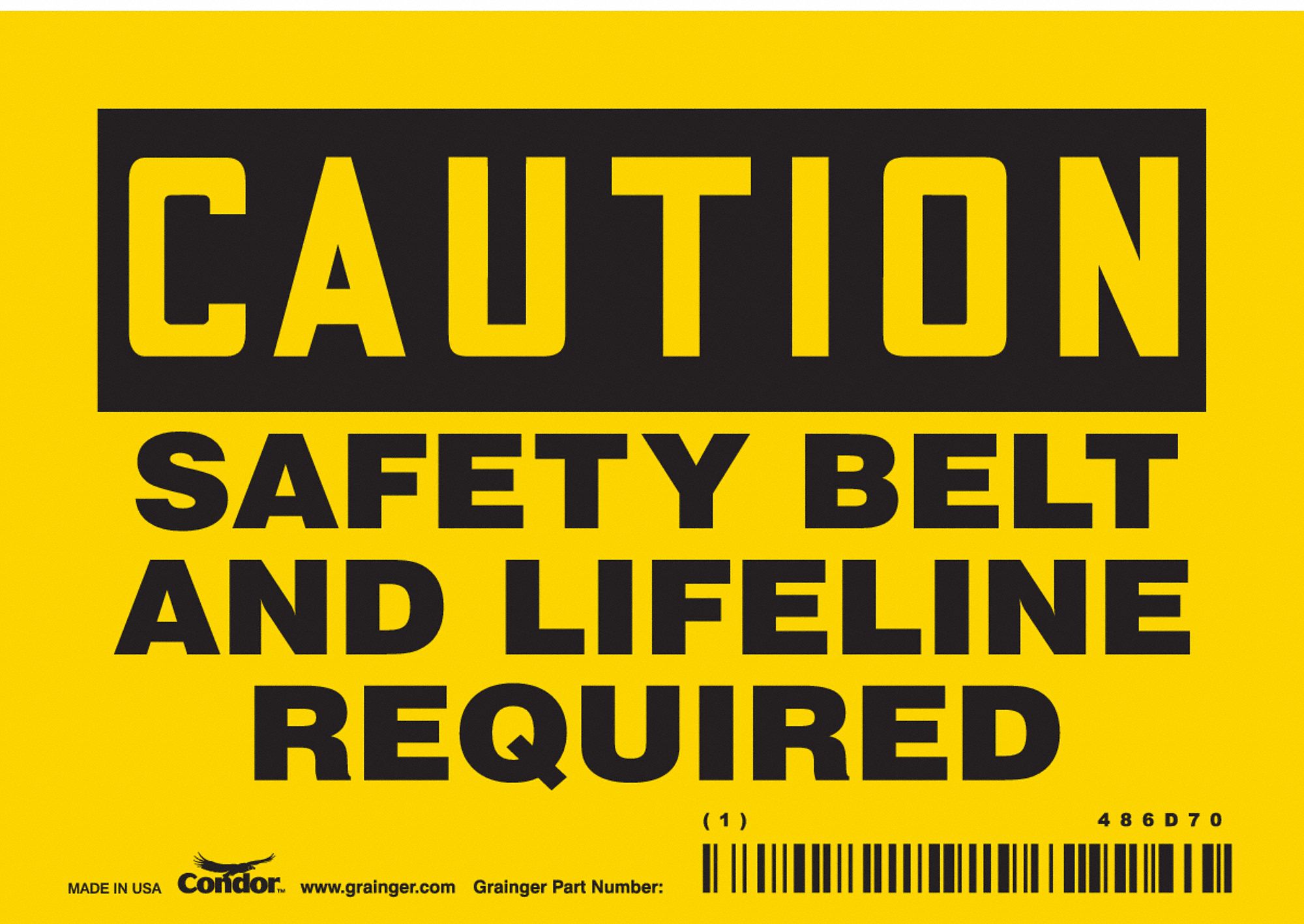 Vinyl, Adhesive Sign Mounting, Safety Sign - 486D70|486D70 - Grainger