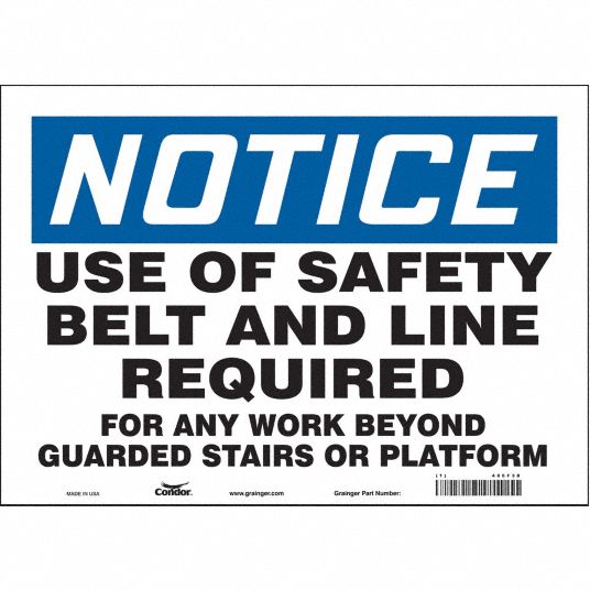 Vinyl, Adhesive Sign Mounting, Safety Sign - 486F38|486F38 - Grainger