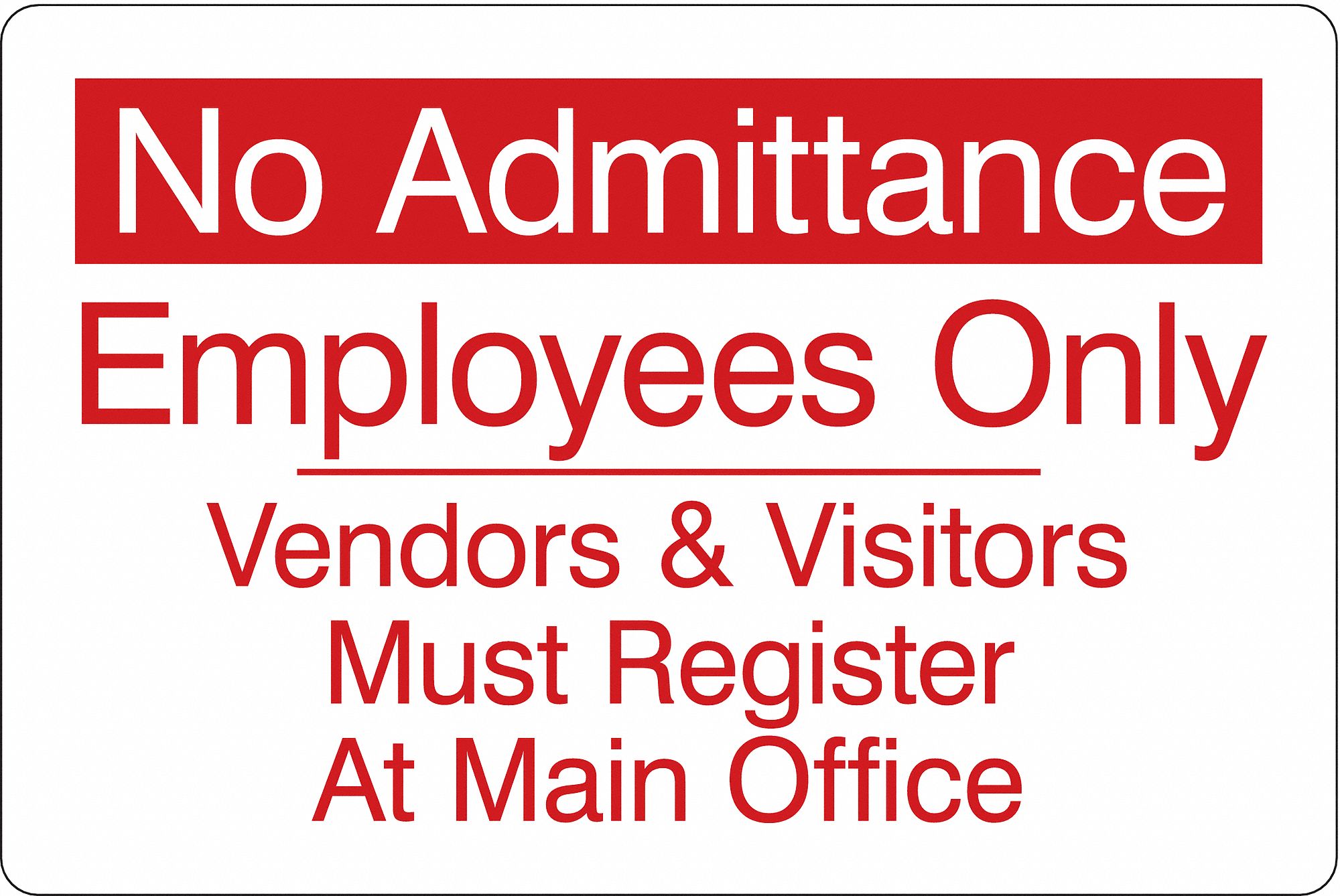 Acrylic, Adhesive Sign Mounting, Facility Sign - 486H14|486H14 - Grainger