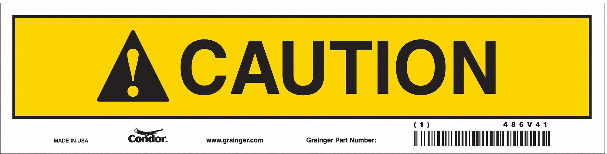 Vinyl, Adhesive Sign Mounting, Safety Sign - 486V41|486V41 - Grainger