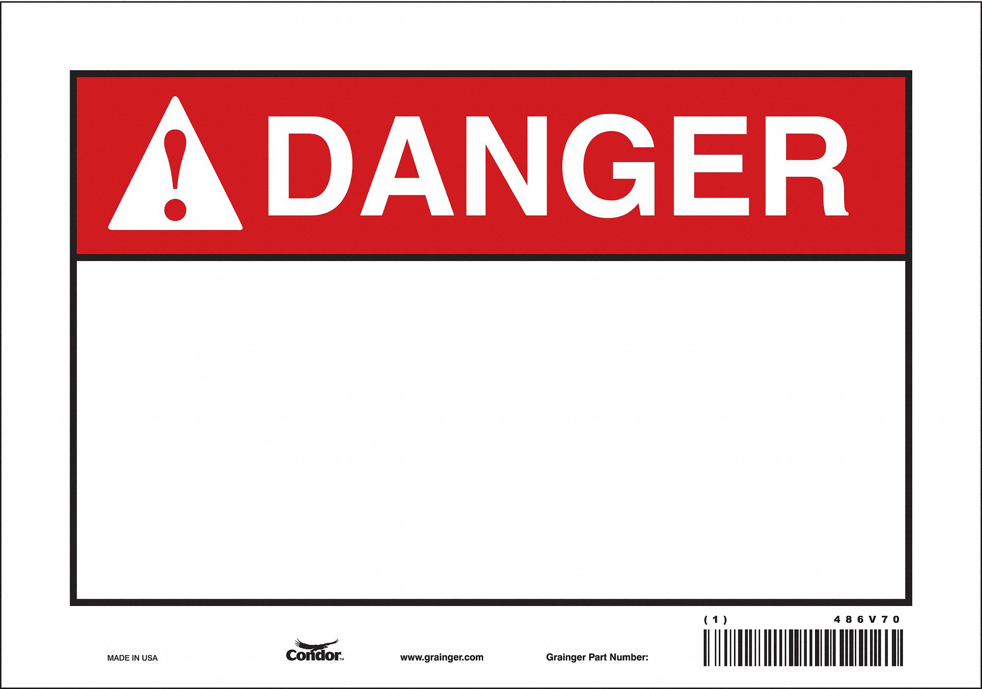 Vinyl, Adhesive Sign Mounting, Safety Sign - 486V70|486V70 - Grainger