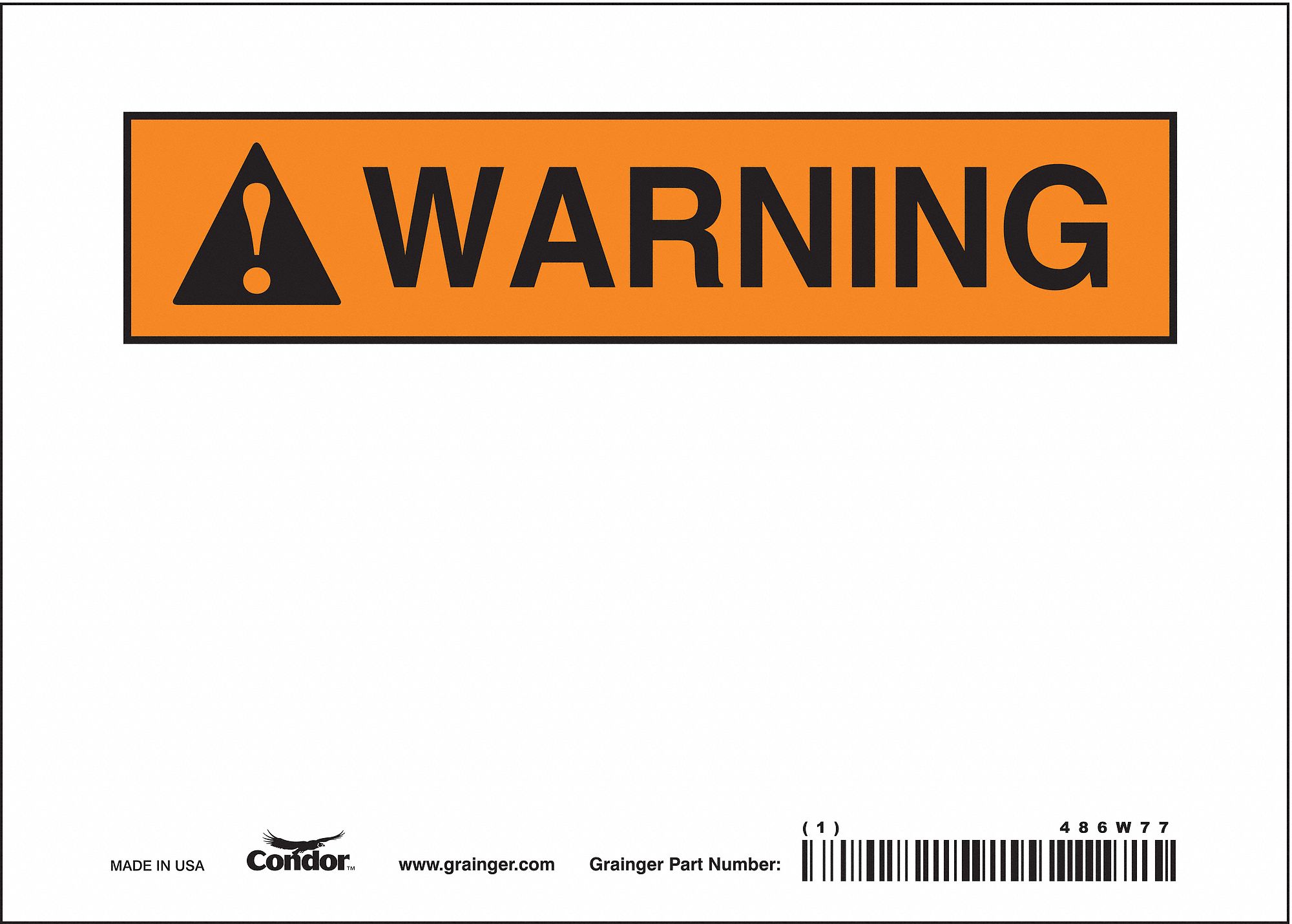 Vinyl, Adhesive Sign Mounting, Safety Sign - 486W77|486W77 - Grainger