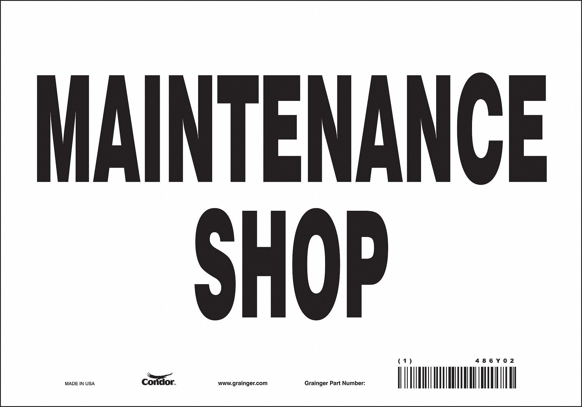 Vinyl, Adhesive Sign Mounting, Safety Sign - 486Y02|486Y02 - Grainger