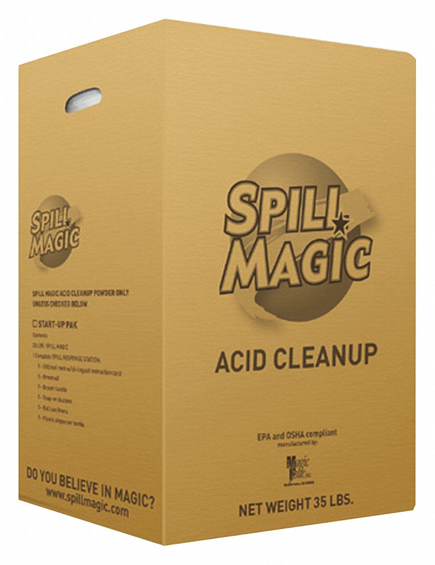 SPILL MAGIC, Amorphous Alumina Silicate, 35 lb Volume Absorbed per Pkg ...