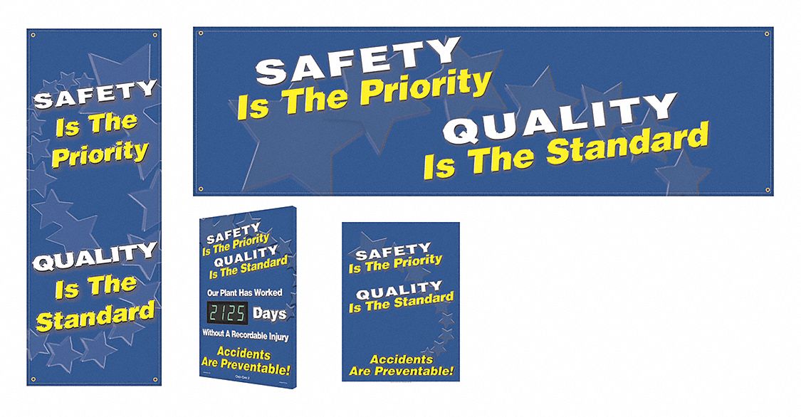 CONDOR SAFETY MEETING KIT,24" W,36" H - Sign and Post Accessories ...