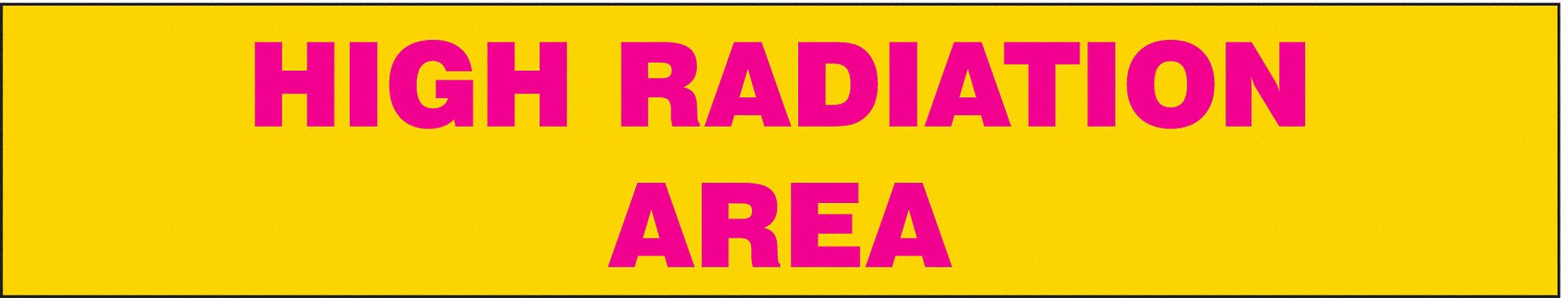 High Radiation Area, Plastic, Radiation Sign Slider Insert - 487C88 ...