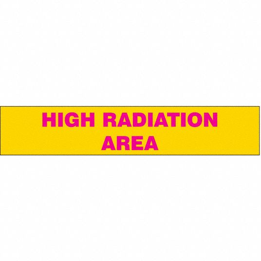 High Radiation Area, Plastic, Radiation Sign Slider Insert - 487C88 ...