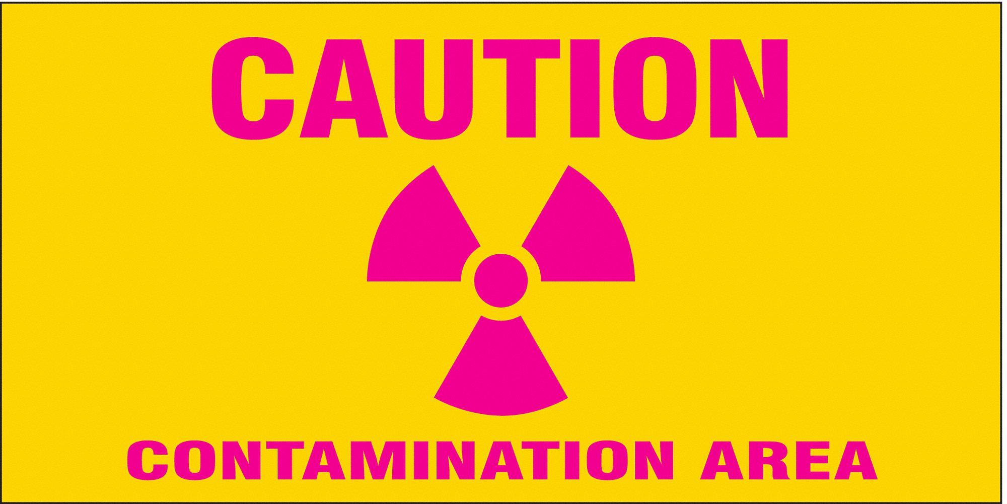 Caution Contamination Area, Plastic, Radiation Sign Slider Insert ...