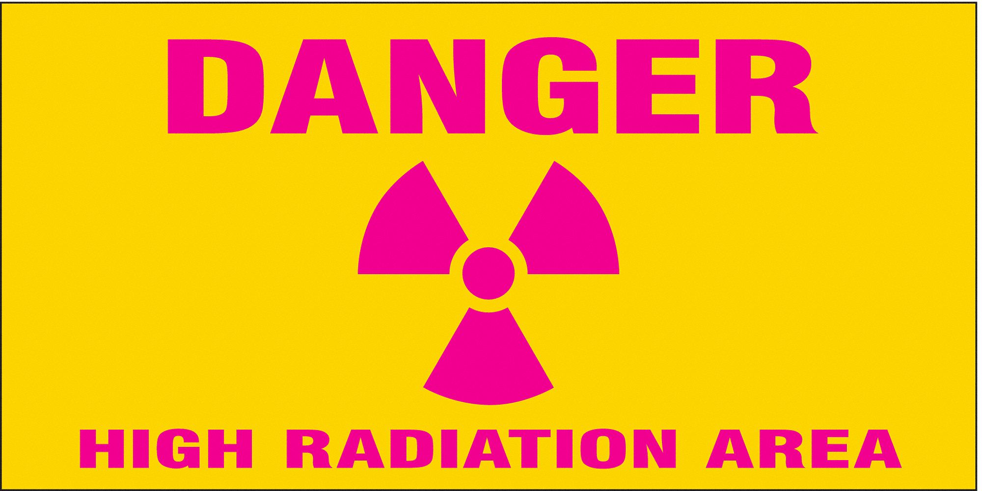 Danger High Radiation Area, Plastic, Radiation Sign Slider Insert ...