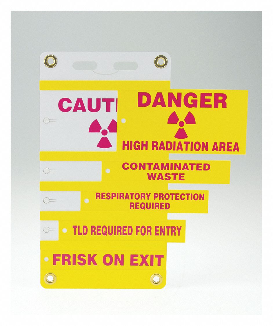Danger High Radiation, Plastic, Radiation Sign Slider Insert - 487D38 ...