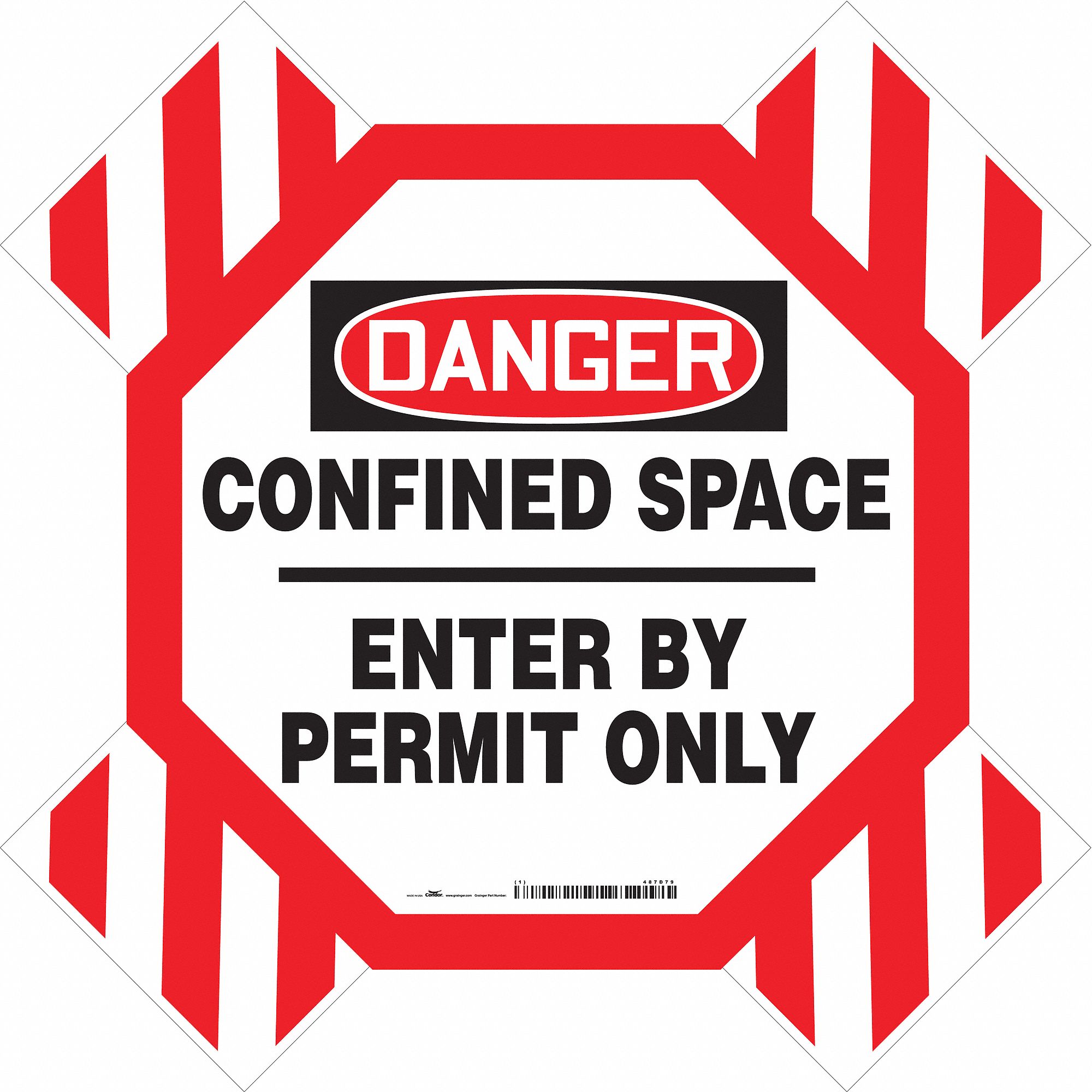 CONDOR Confined Space Entry Barrier: Polycarbonate/Polyethlyne ...