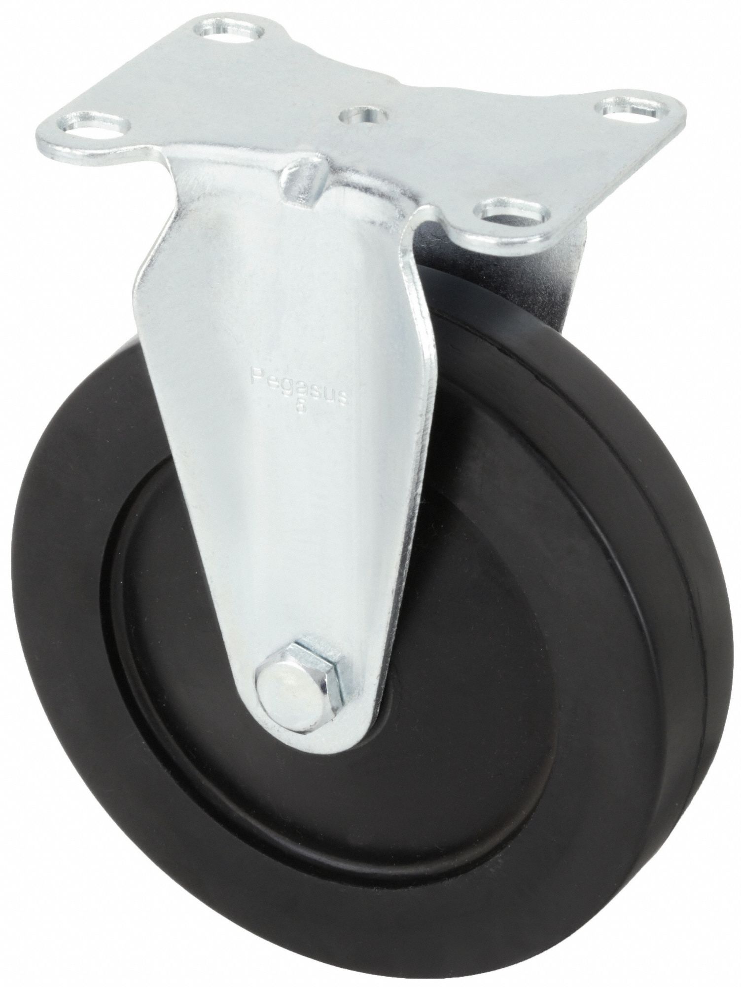 Rigid, No Brake, Plate Caster - 489C25|P12R-R050D-12 - Grainger