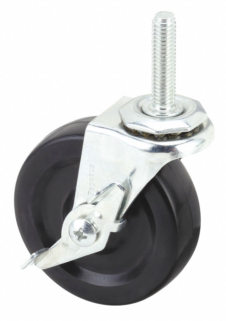 Inch, Swivel, Stem Caster - 487H16|P5S-UP030G-ST3-SB - Grainger