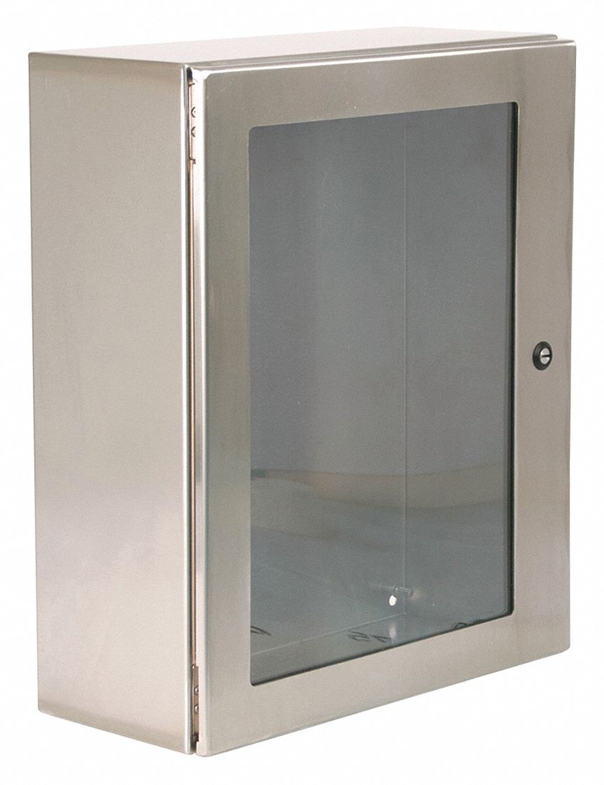 WIEGMANN, 304 Stainless Steel, 16 in x 12 in x 8 in, Enclosure - 487K73 ...