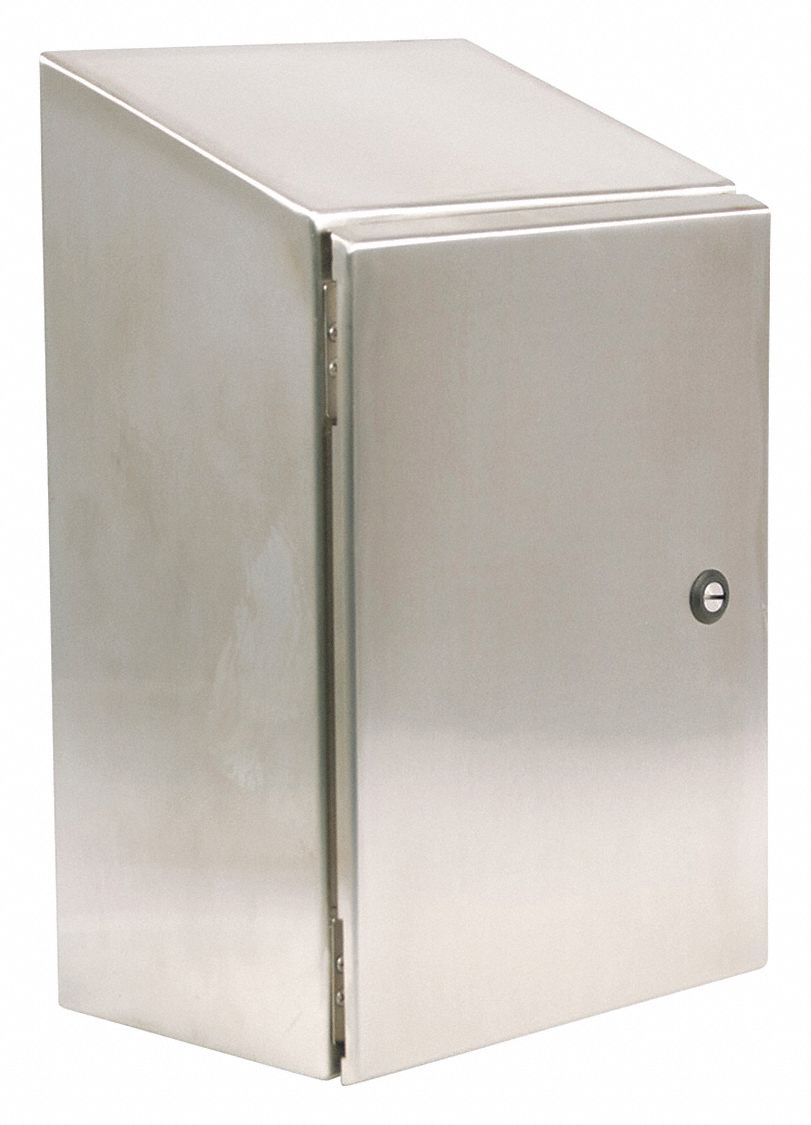 WIEGMANN, 304 Stainless Steel, 48 in x 36 in x 16 in, Sloped Top ...