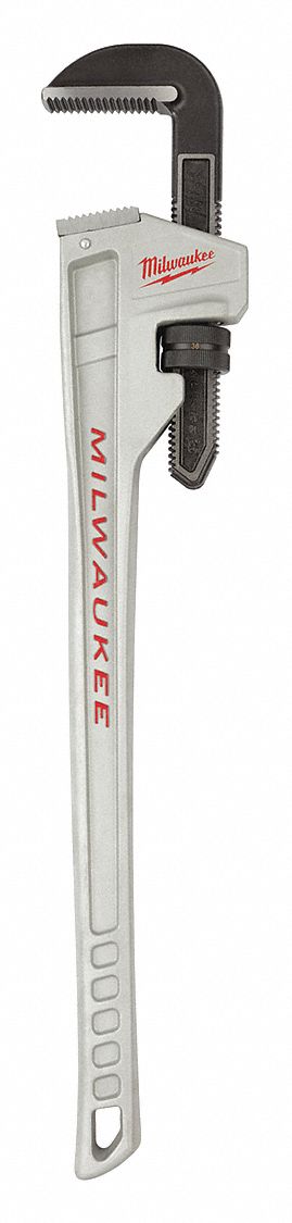 MILWAUKEE, Aluminum, 5 in Jaw Capacity, Pipe Wrench - 487R45|48-22-7236 ...