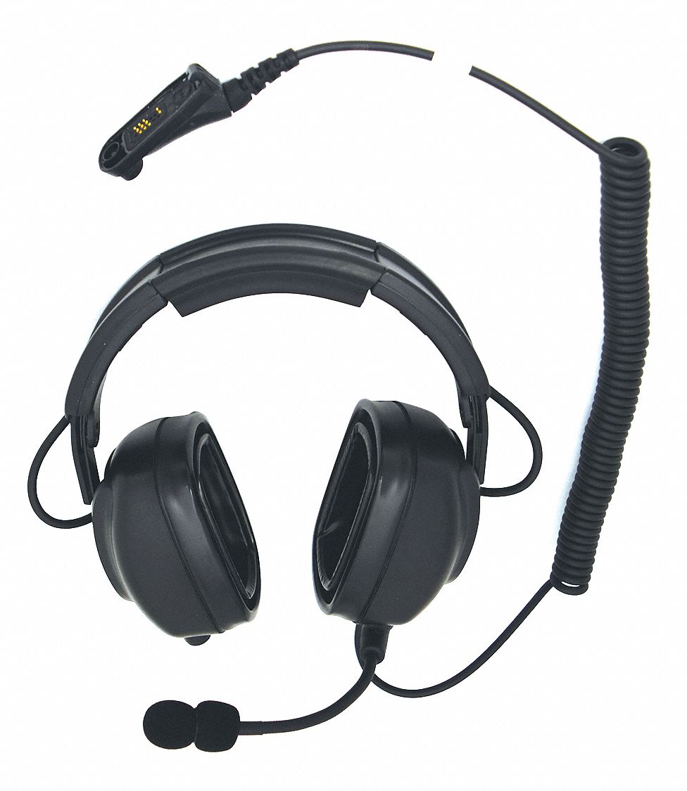 MOTOROLA Two Ear Over the Head Heavy Duty Headset, 24 dB Noise ...