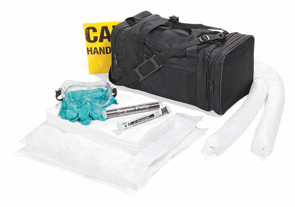 SPILLTECH, 10 gal Volume Absorbed Per Kit, (1) Pr Goggles/(1) Pr ...