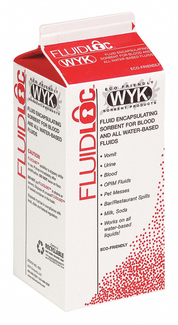 SPILLTECH, 65 gal Volume Absorbed per Pkg., 3.1 lb Wt, Loose Absorbent ...